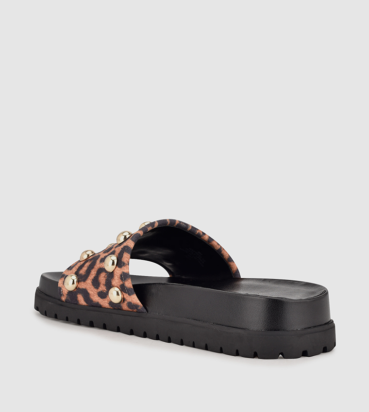 Buy Nine West Freely Studded Flat Slide Sandals In Multiple Colors ...