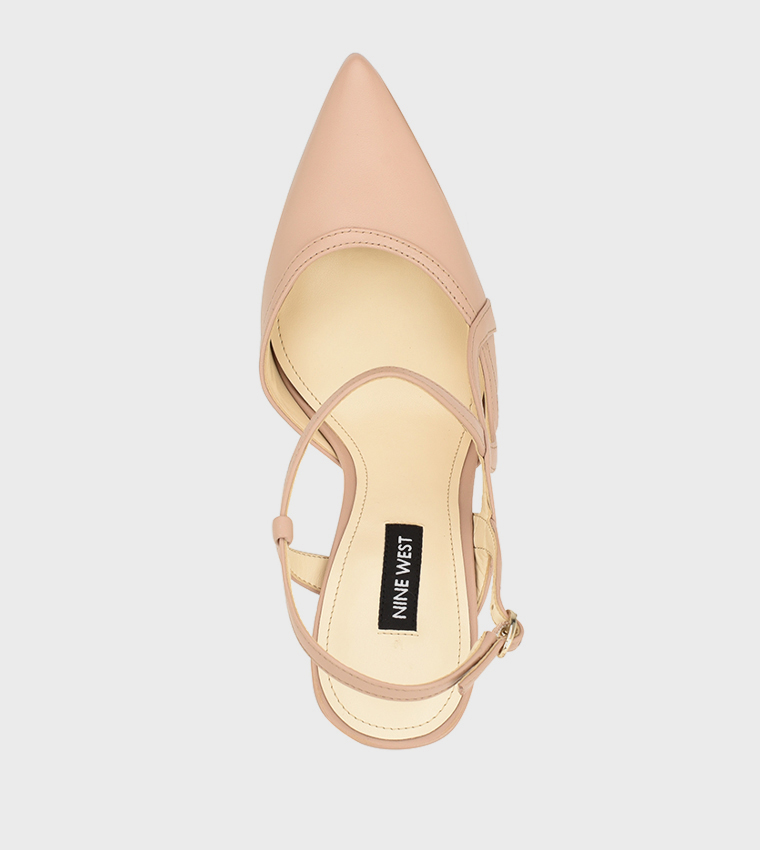 Buy Nine West FRESTA Slingback Stiletto Heel Pumps In Beige | 6thStreet ...