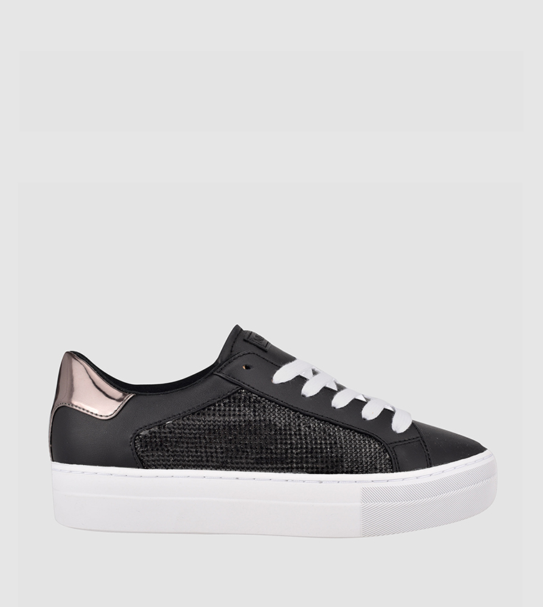 Buy Nine West Flat Syn Sneaker Black In Black | 6thStreet Oman