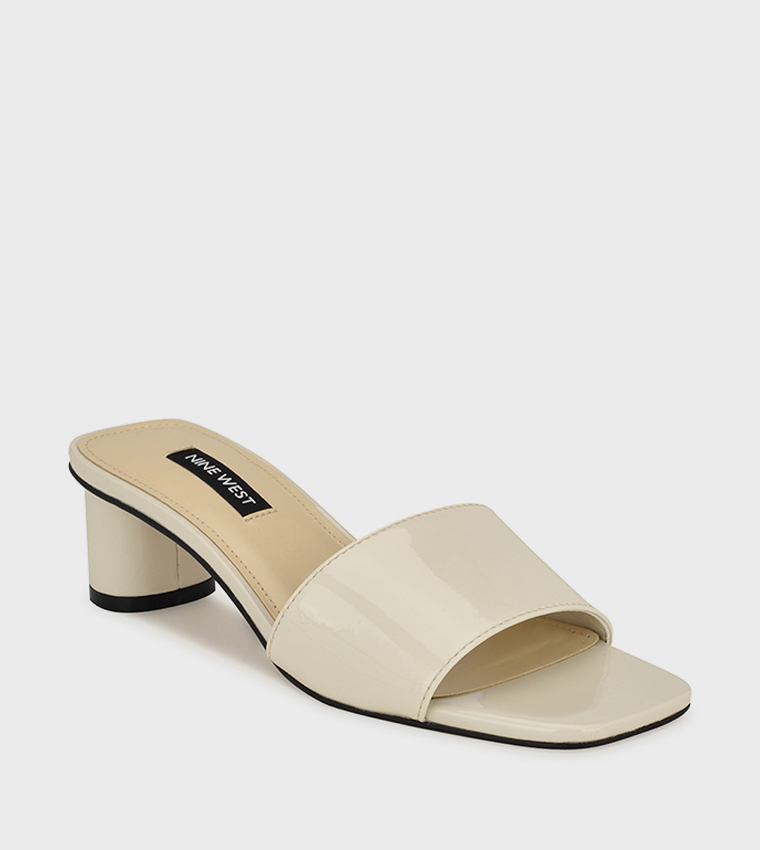 Buy Nine West PAIRE Block Heel Sandals In Beige | 6thStreet Kuwait
