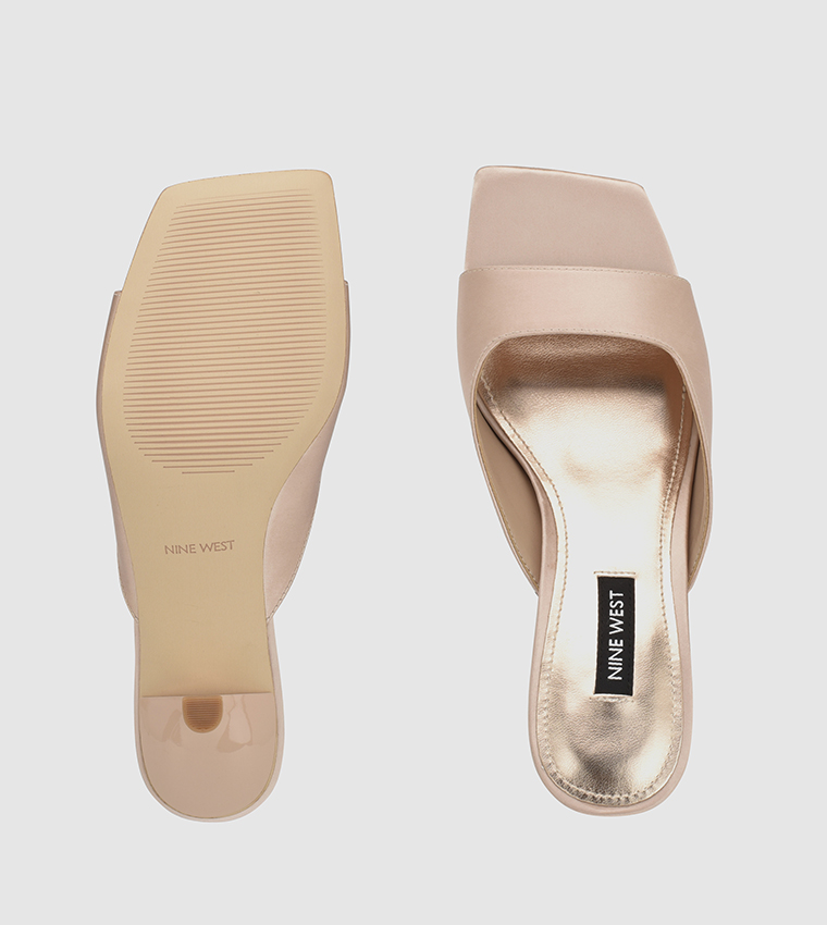 Buy Nine West RAYLEN Open Toe Kitten Heel Sandals In Beige | 6thStreet UAE