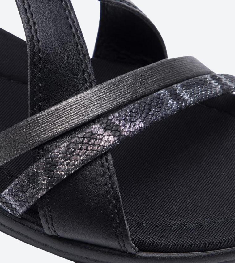 Buy Clara Barson @ CCC Velcro Closure Cross Strap Round Toe Sandals ...