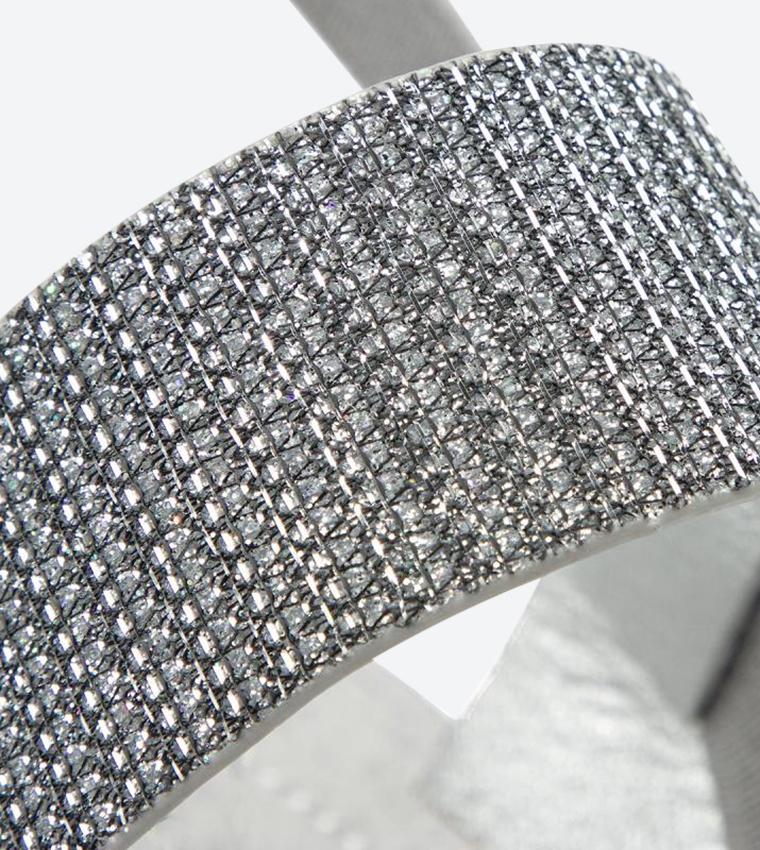 Buy Bassano @ CCC Elastic Back Strap Round Toe Sandals Silver WSL996 21 ...