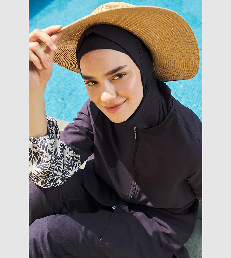Buy DeFacto Regular Fit Burkini Set In Navy | 6thStreet UAE