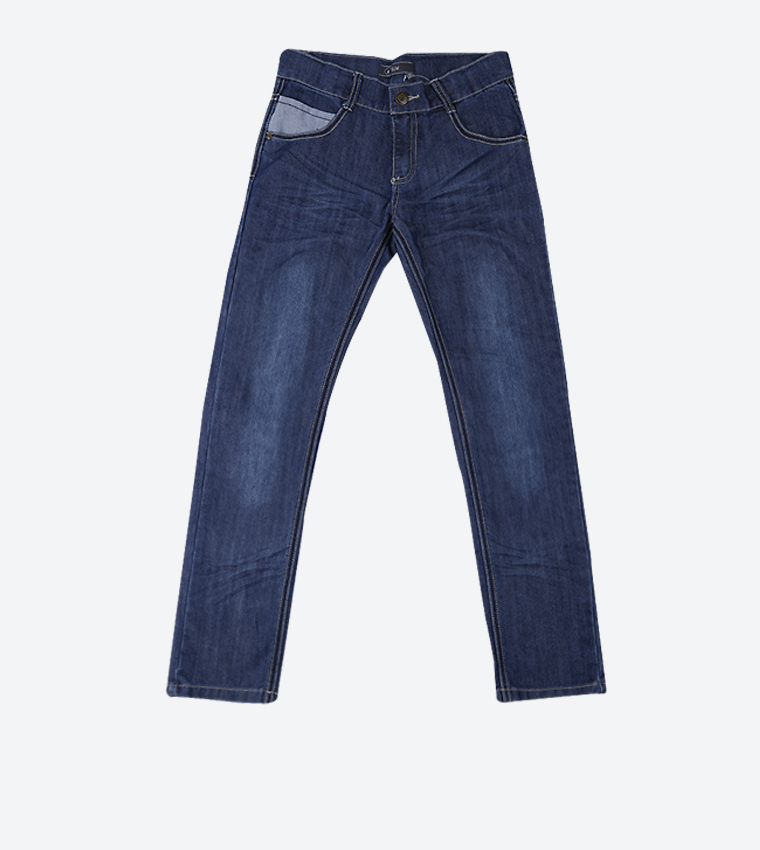 Buy Z Generation Washed Skinny Fit Jeans In Blue | 6thStreet Saudi Arabia